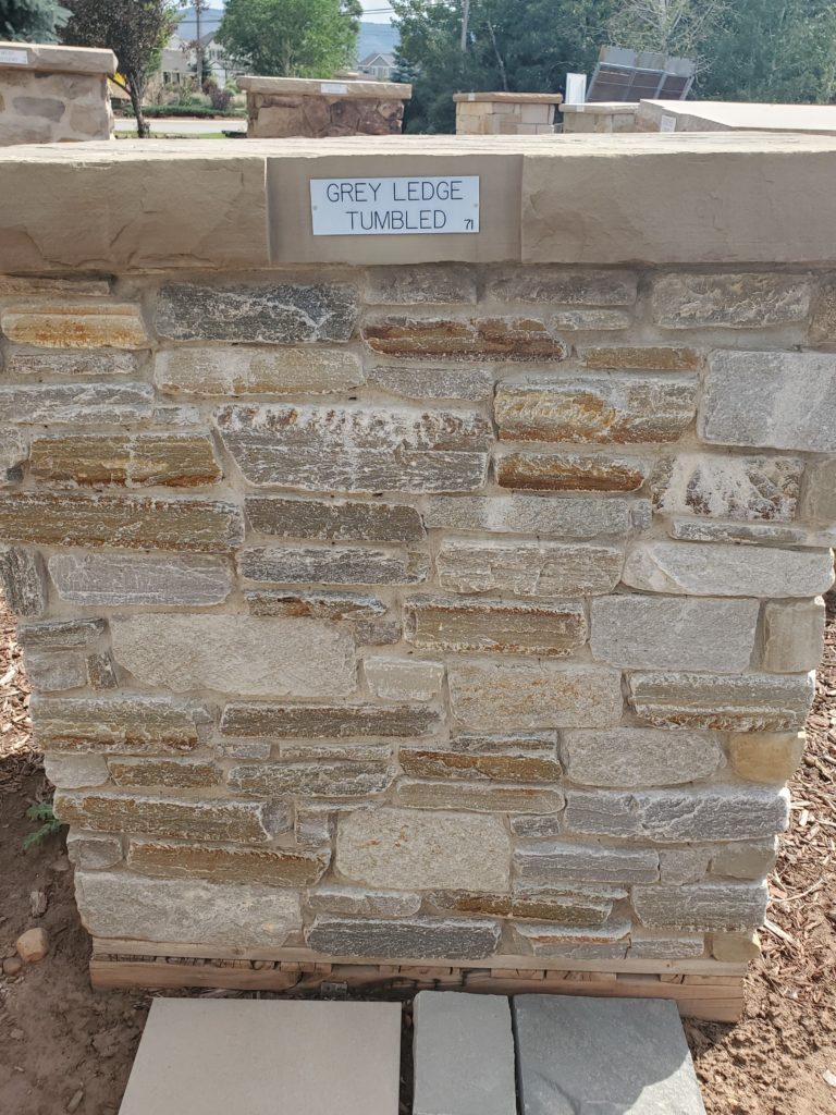 Column #71; Gray Ledge Tumbled - Delta Stone Products