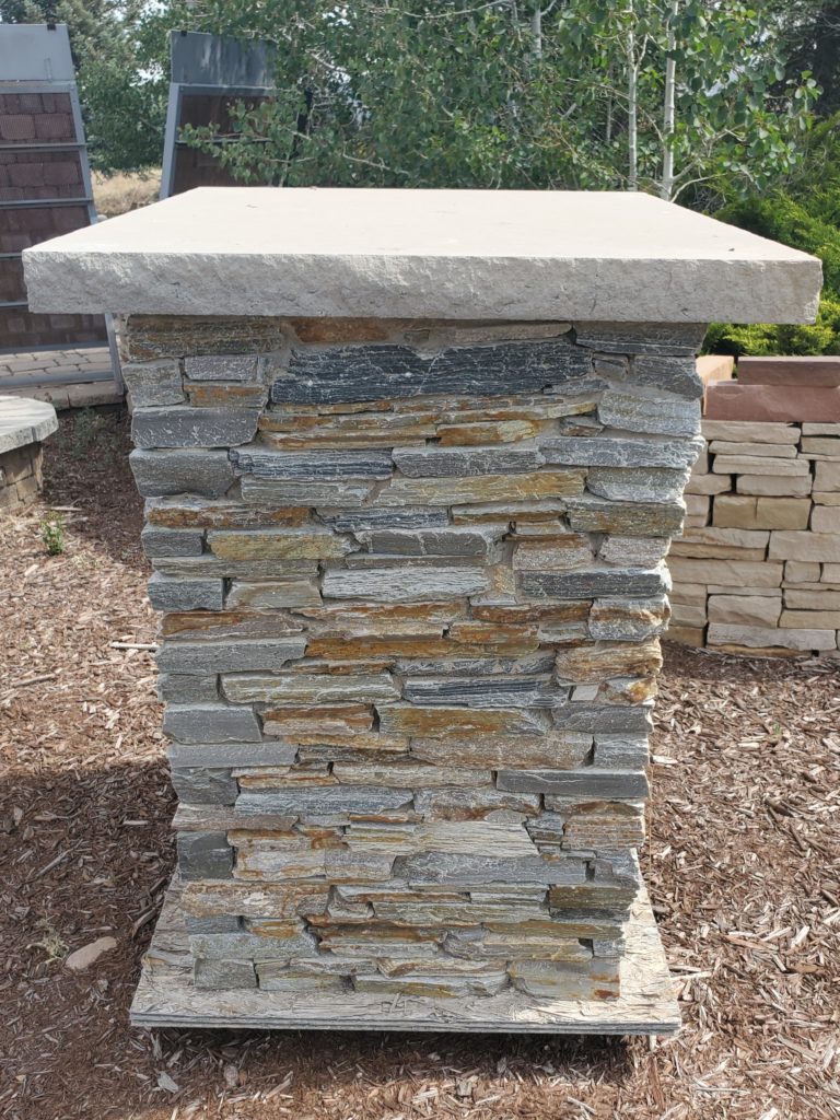 Column #43, #104; Gray Ledge - Delta Stone Products